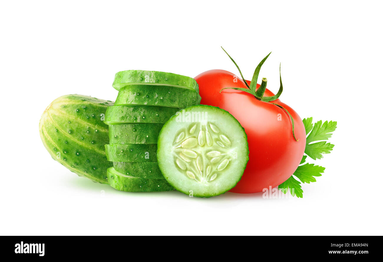 Salade de concombre et tomates Banque de photographies et d’images à ...
