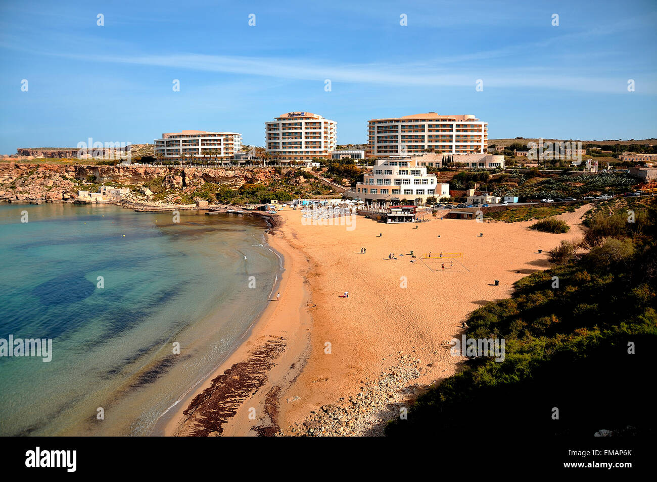 Station touristique tourisme malte plage Banque de photographies et d ...