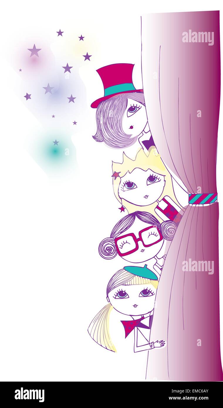Filles de cirque Banque d'images vectorielles - Alamy