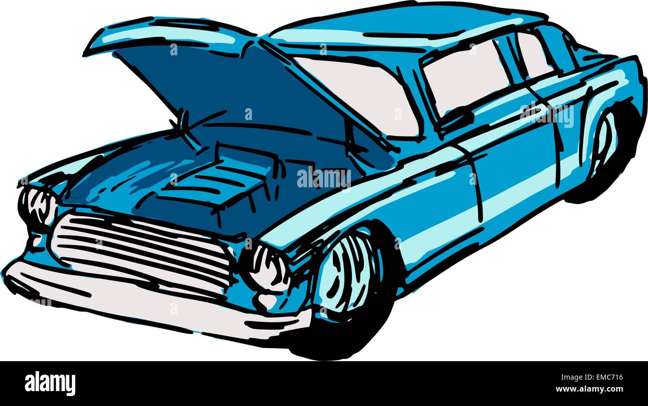 Le capot de la voiture Banque d'images vectorielles - Alamy