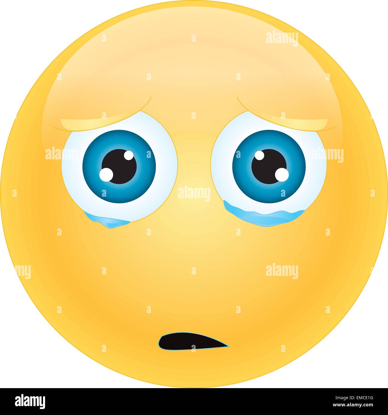 Sad face emoticon Banque d'images vectorielles - Alamy