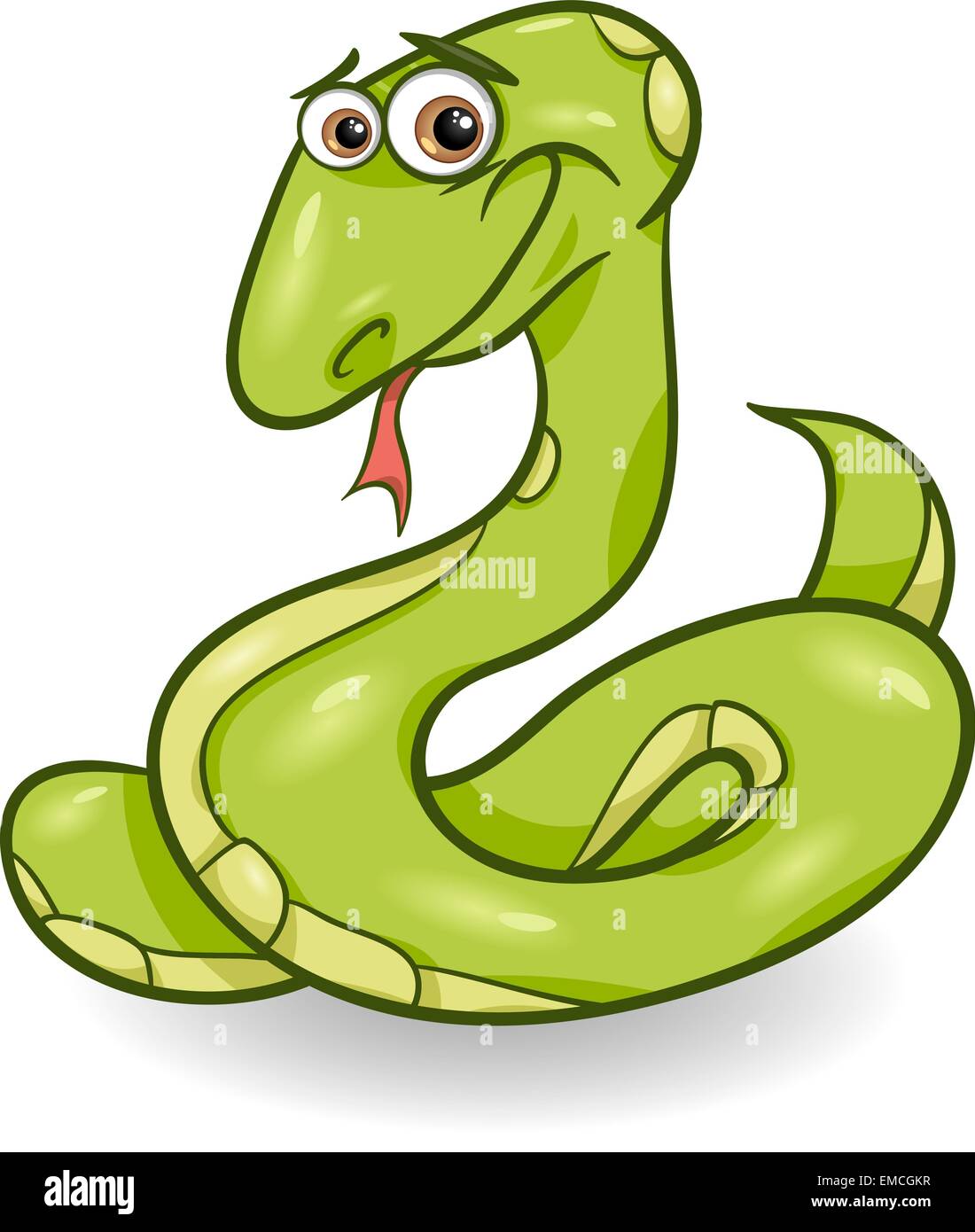 Serpent cute cartoon illustration Image Vectorielle Stock - Alamy
