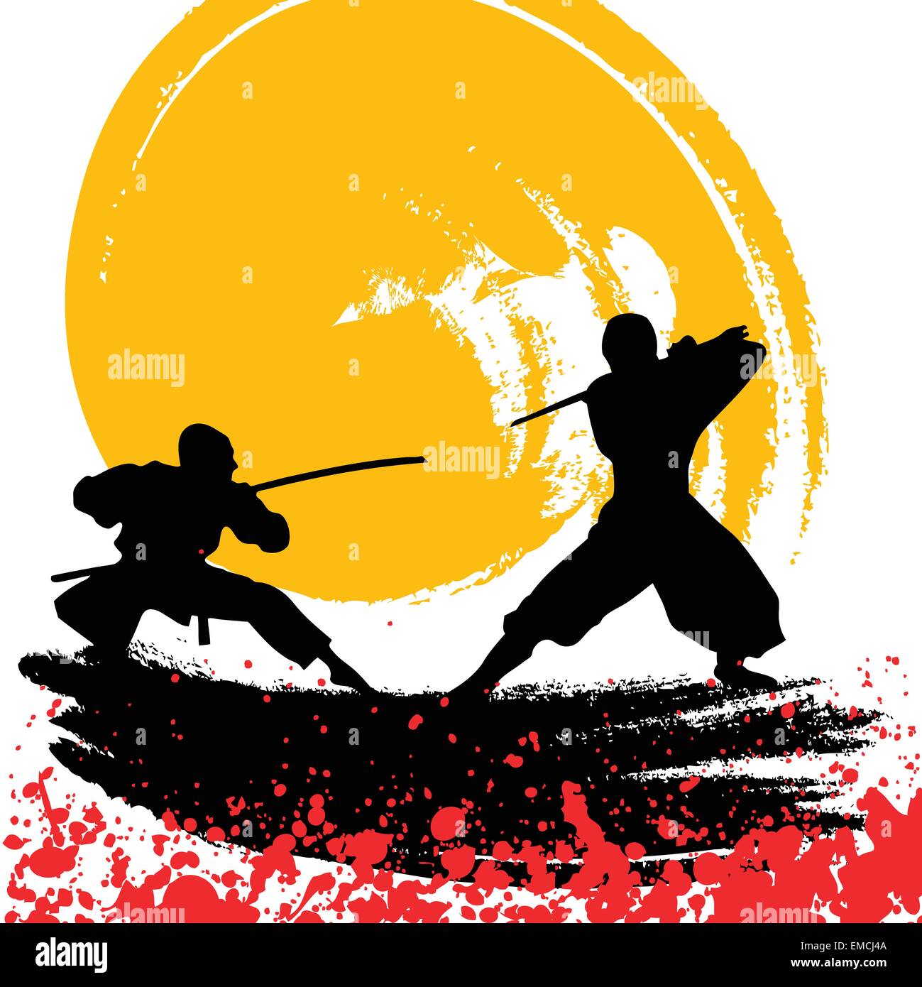 Medieval ninja Banque d'images vectorielles - Alamy
