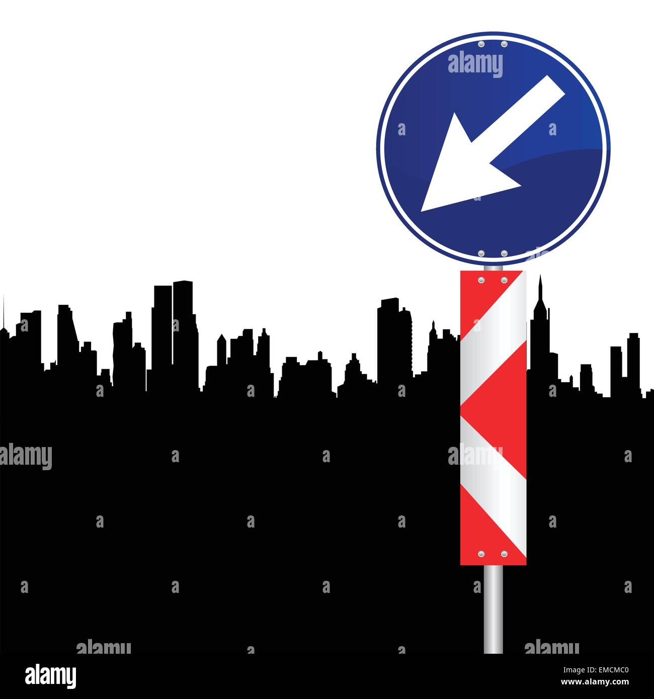 Panneau de signalisation de direction Banque d'images vectorielles - Alamy