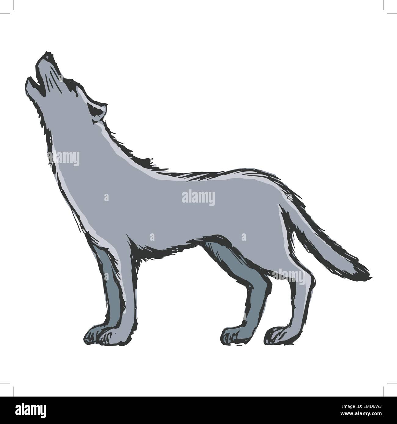 Loup de dessin animé Banque d'images détourées - Alamy