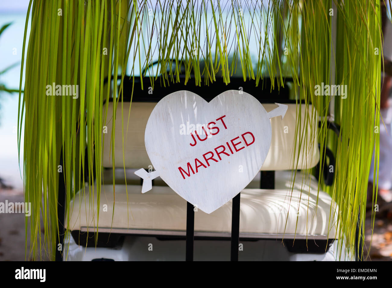 Just married sign Banque de photographies et d’images à haute ...