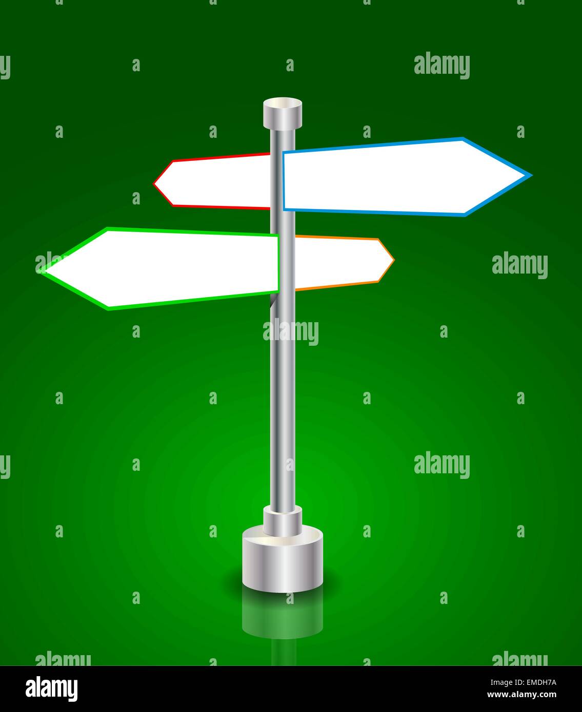 Panneau de signalisation de direction Banque d'images vectorielles - Alamy