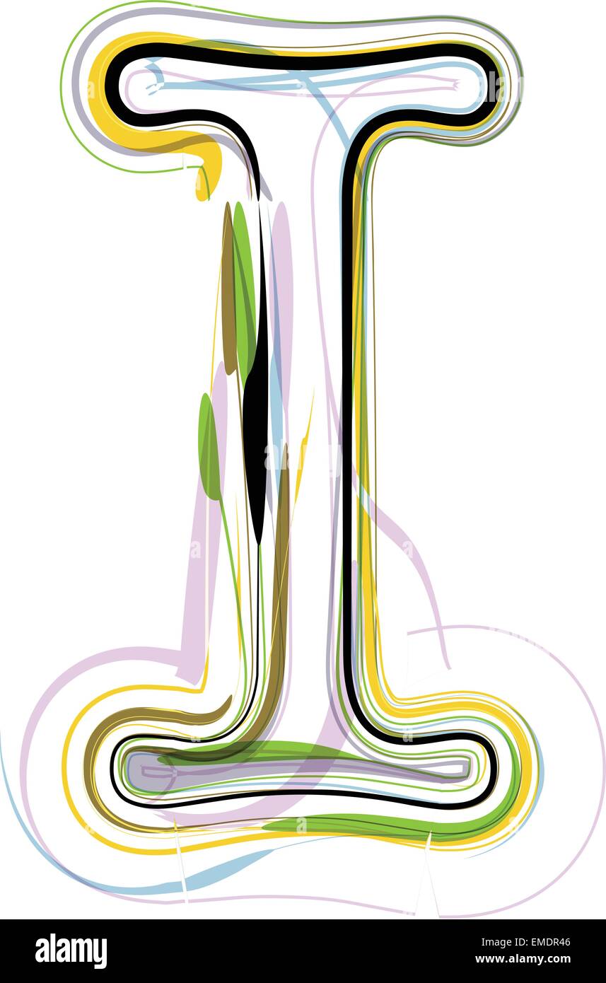 Lettre I Majuscule Banque d'images vectorielles - Alamy