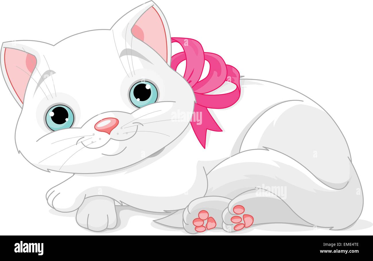 Chat dessin mignon Banque d'images vectorielles - Alamy