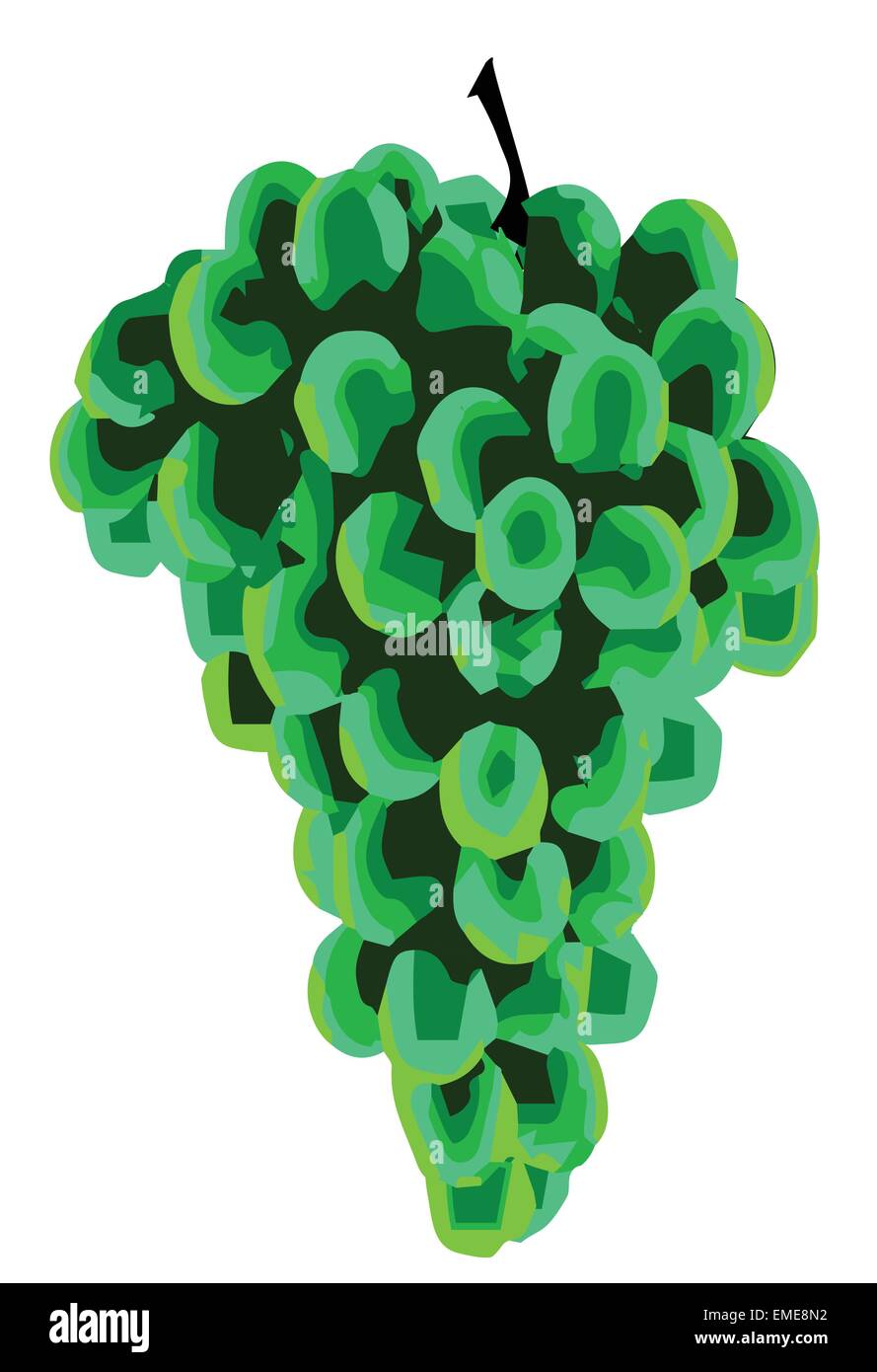 Dessin de grappe de raisin Banque d'images vectorielles - Alamy