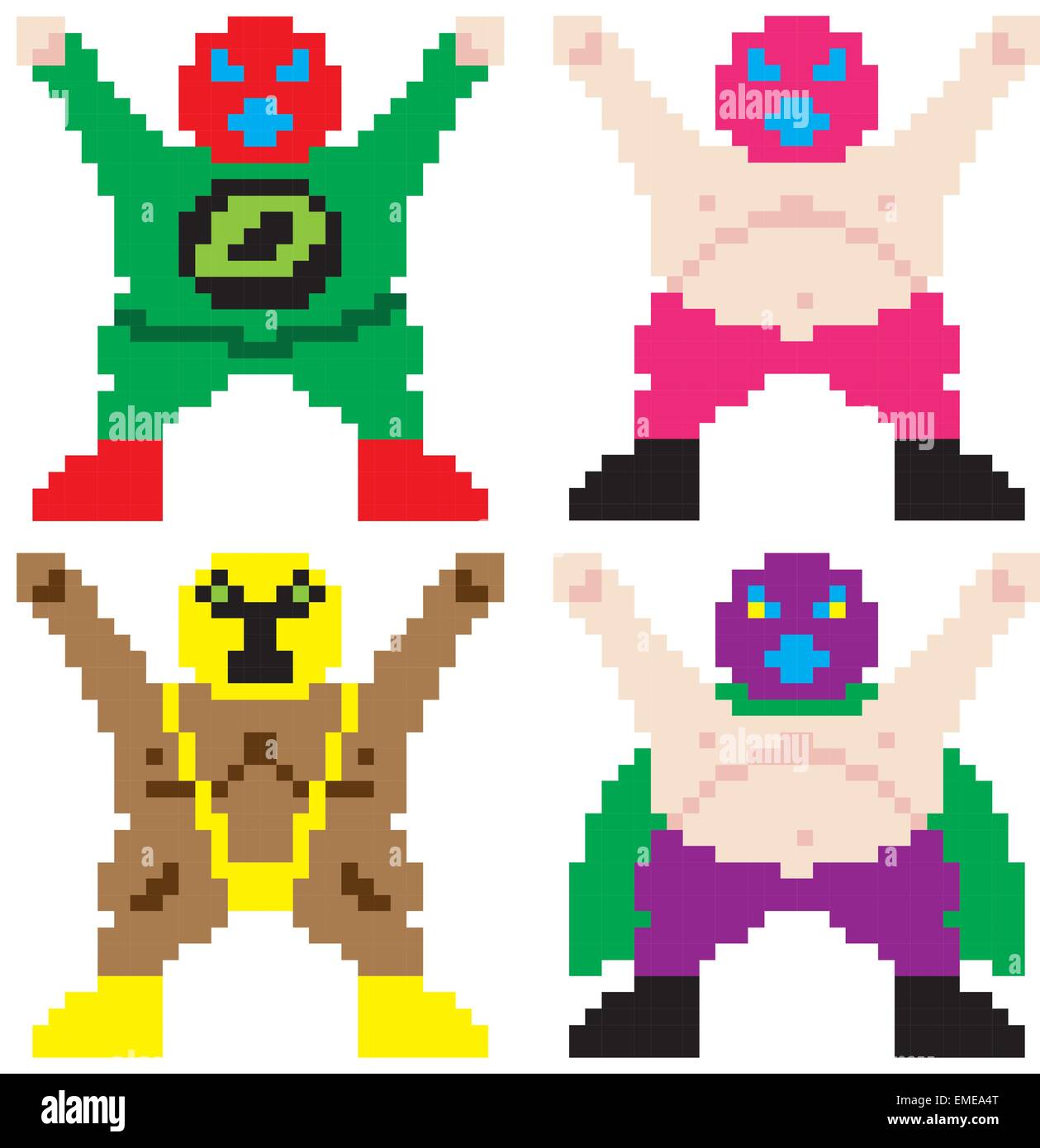 Pixel illustration Banque d'images vectorielles - Alamy