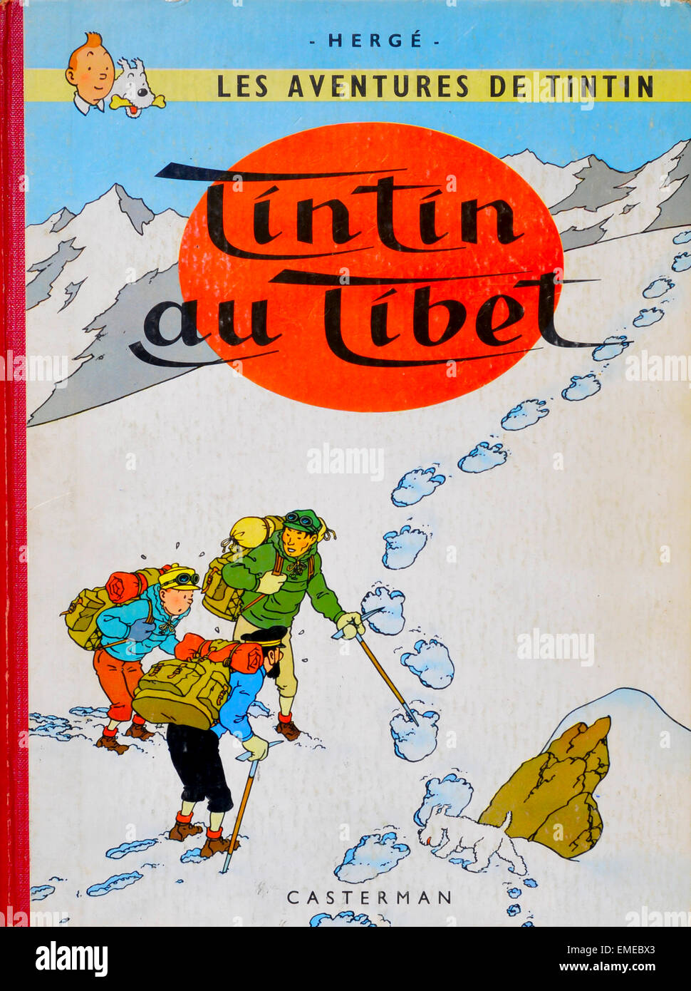 "Tintin au Tibet" 1940/50s vintage Tintin Couverture de livre Photo ...