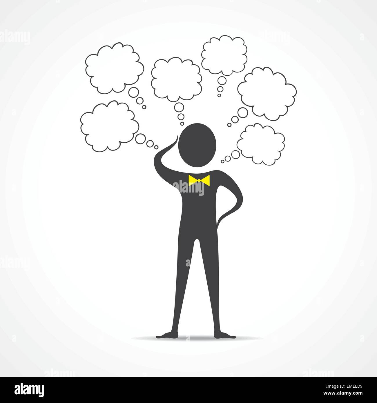 Personne qui pense Banque d'images vectorielles - Alamy