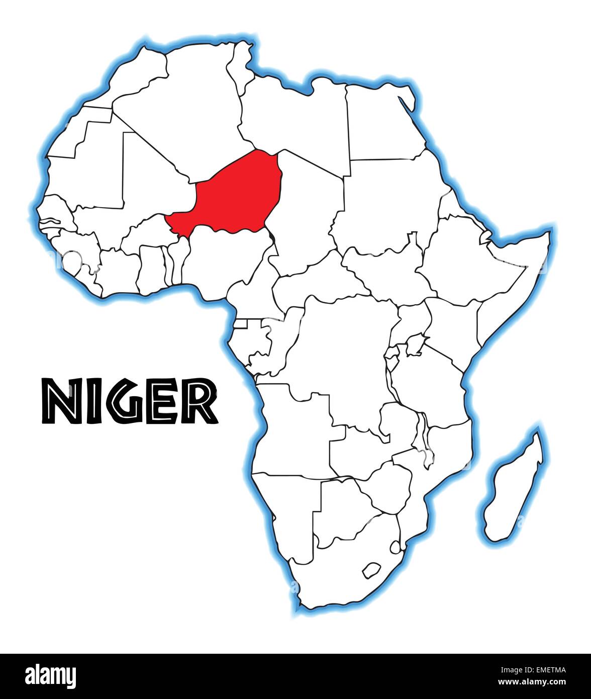 Carte du niger Banque d'images vectorielles - Alamy