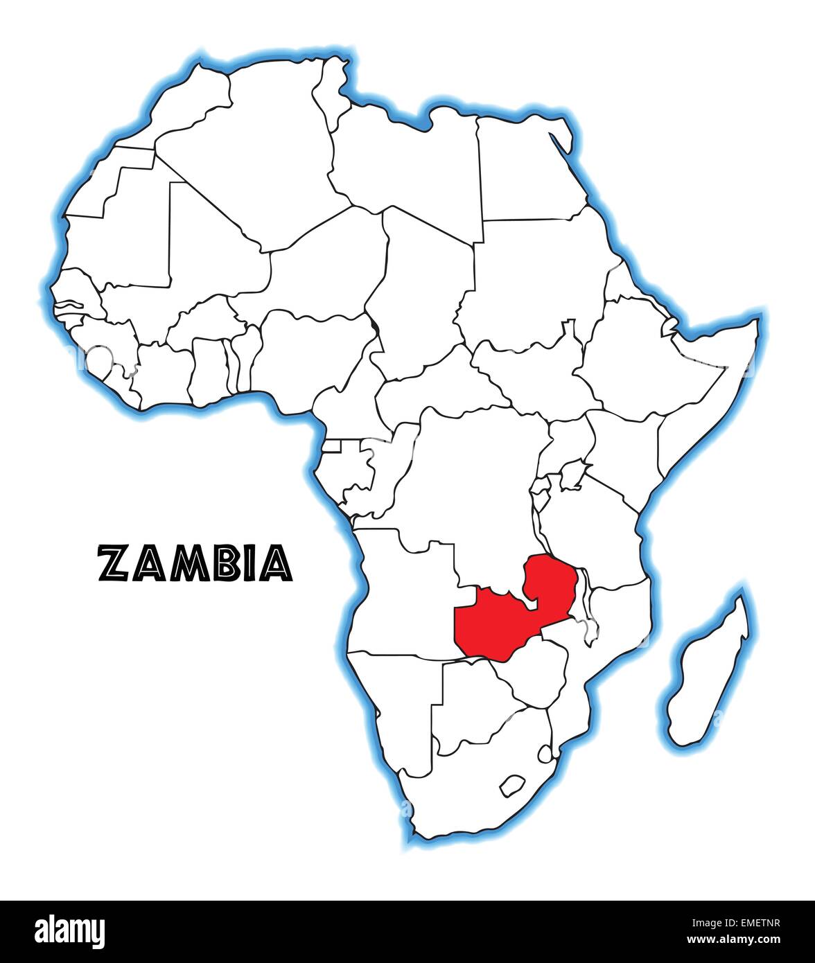 Zambia map Banque de photographies et d’images à haute résolution - Alamy