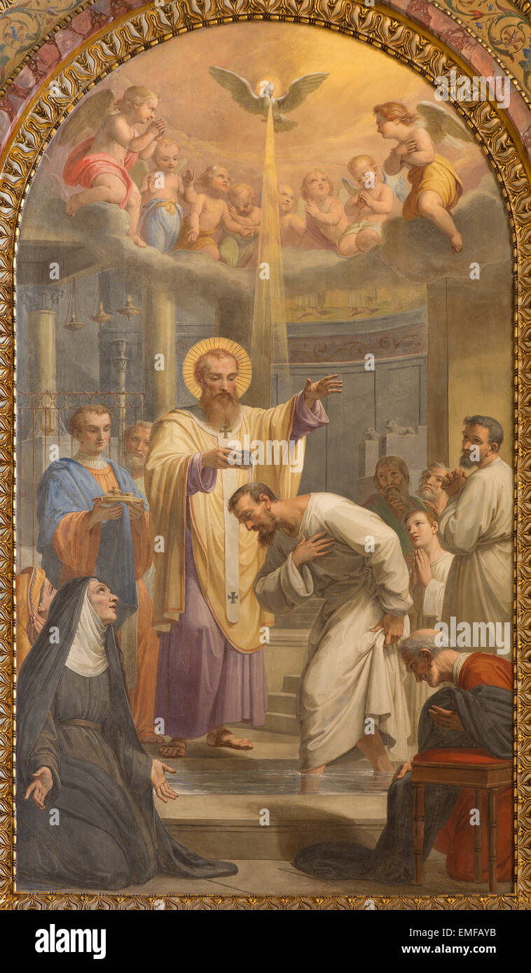 St augustine of hippo and st ambrose Banque de photographies et d ...