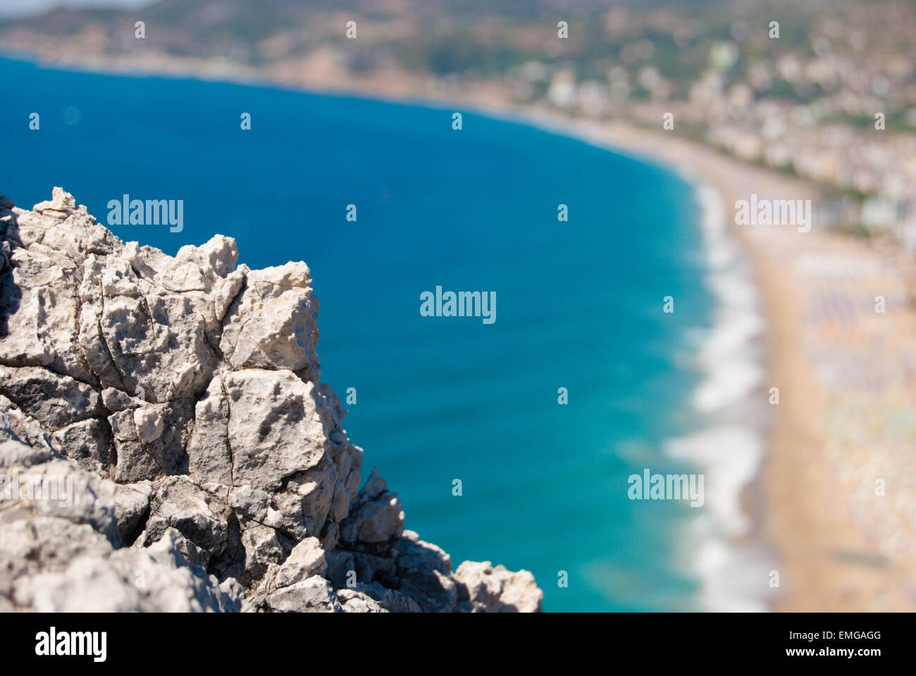 Chabor d'Alanya et plage de Cléopâtre, Antalya, Turquie Photo Stock - Alamy