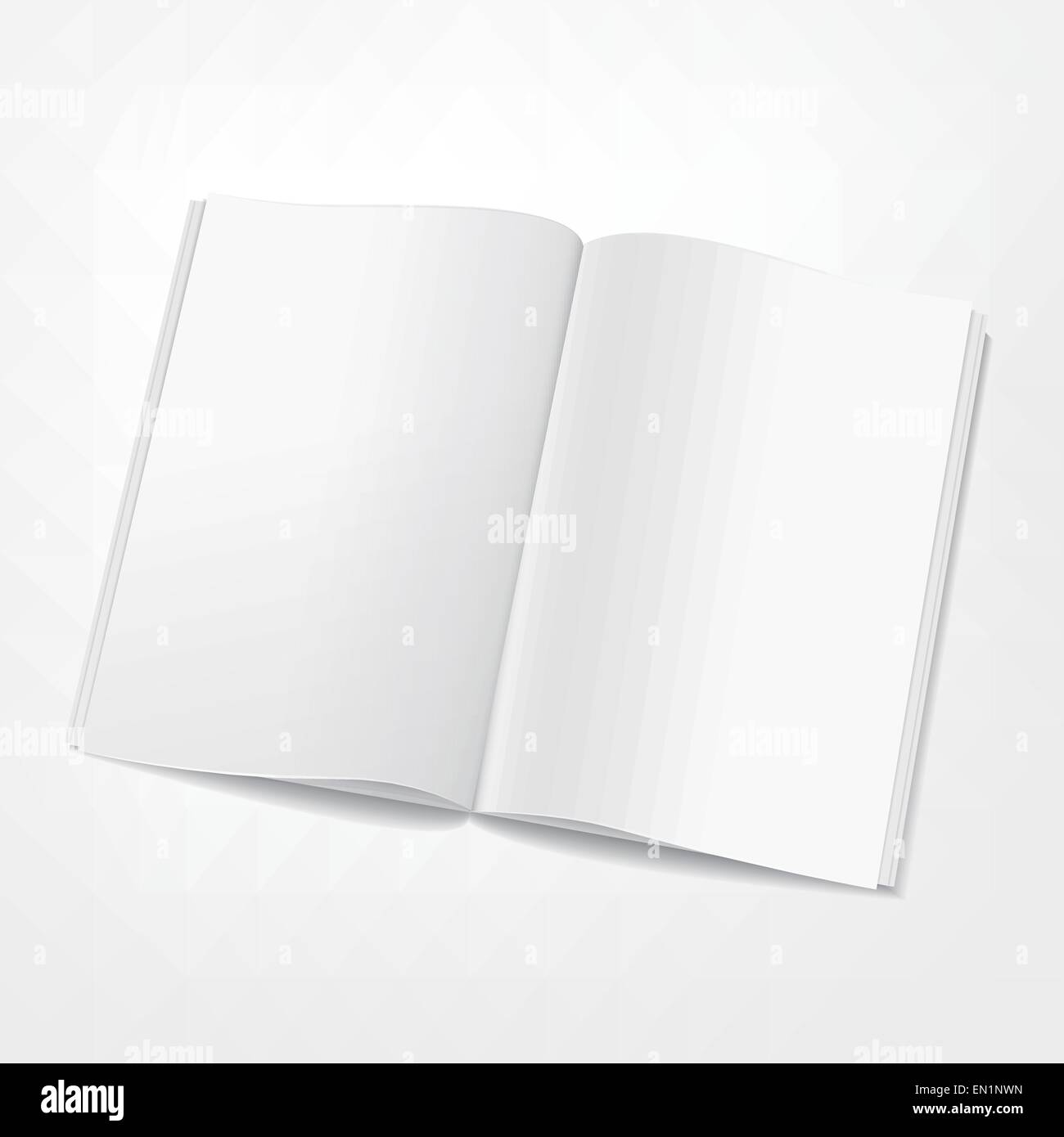 3d vector livret ouvert en blanc sur fond blanc Image Vectorielle Stock ...
