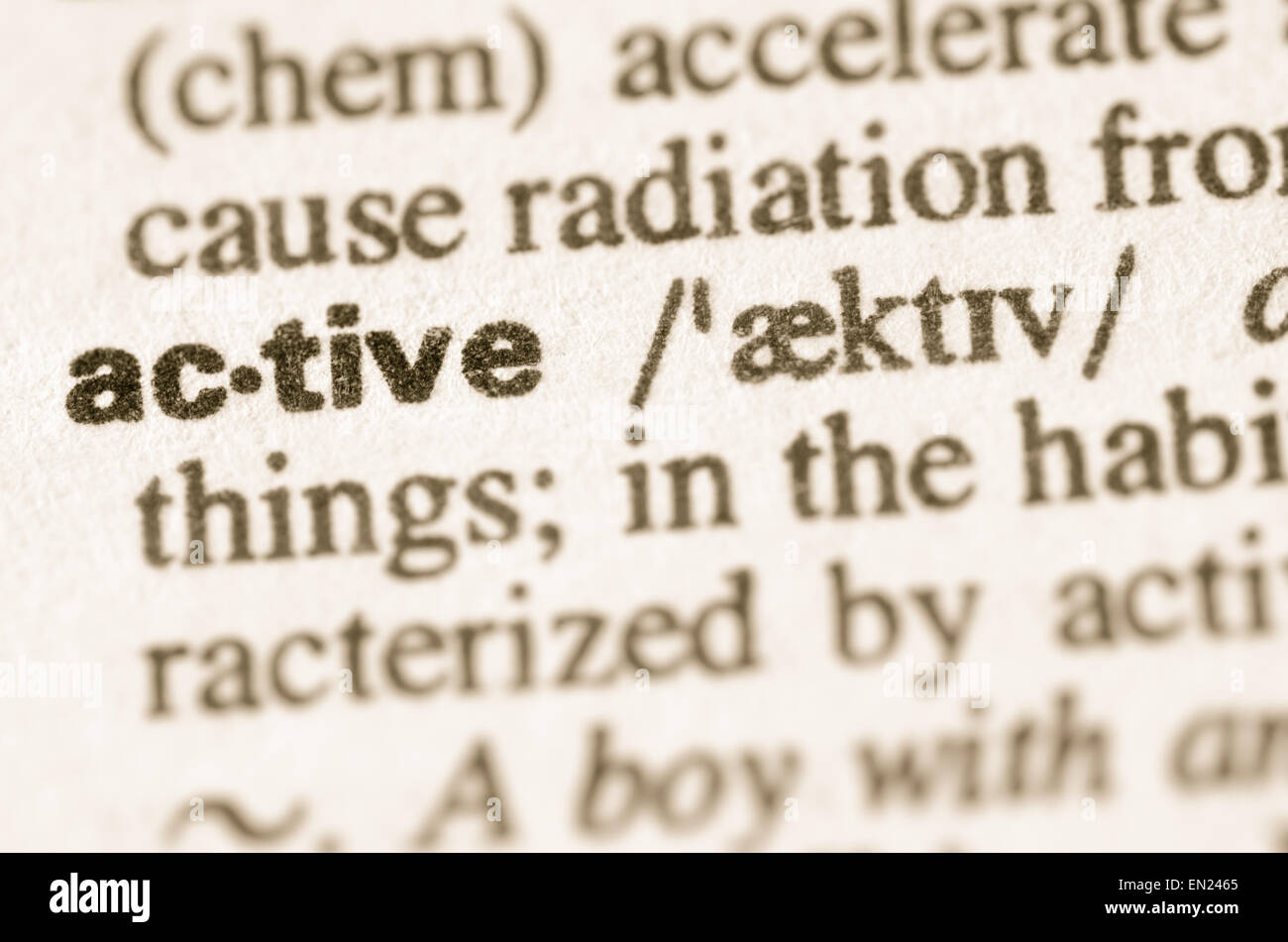 Actif dans Banque de photographies et d’images à haute résolution - Alamy