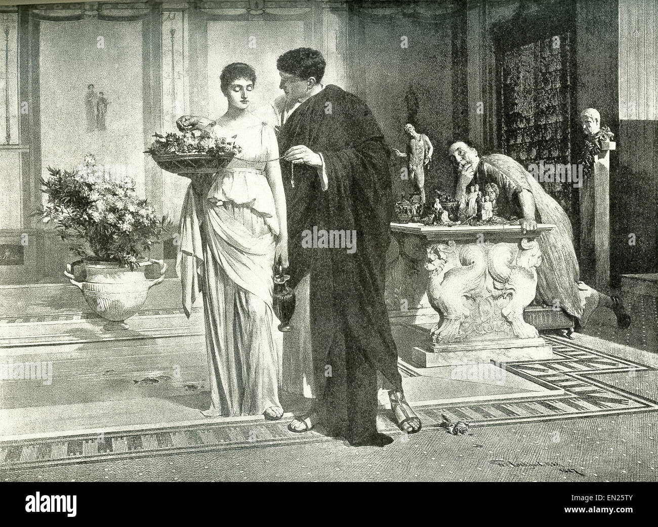 Glaucus et Nydia sont des caractères dans le roman '1834 Les derniers ...