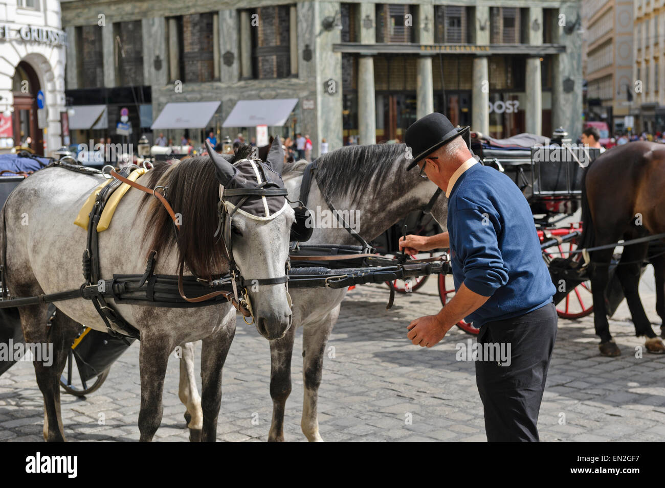 Peinture charrette tirée par un cheval Banque de photographies et d ...