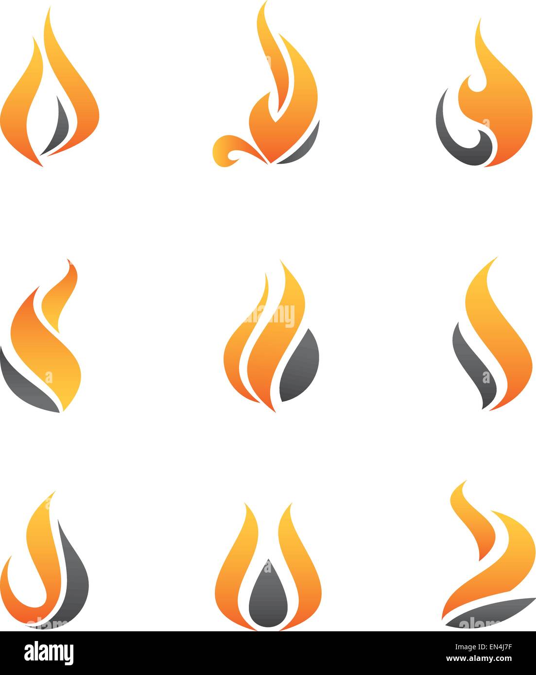 Symbole du feu et de l'icône Image Vectorielle Stock - Alamy