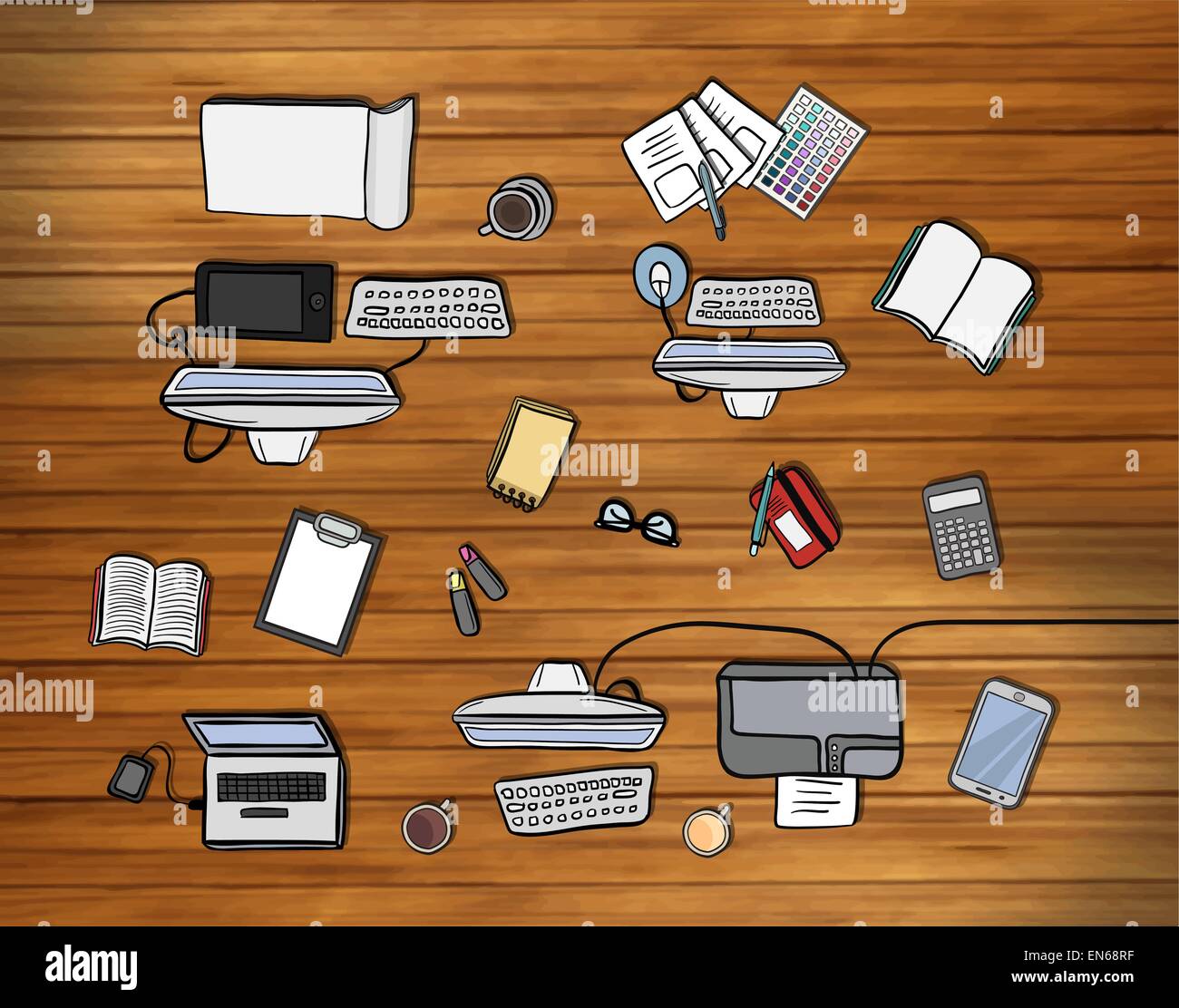 Des bureaux Banque d'images vectorielles - Alamy