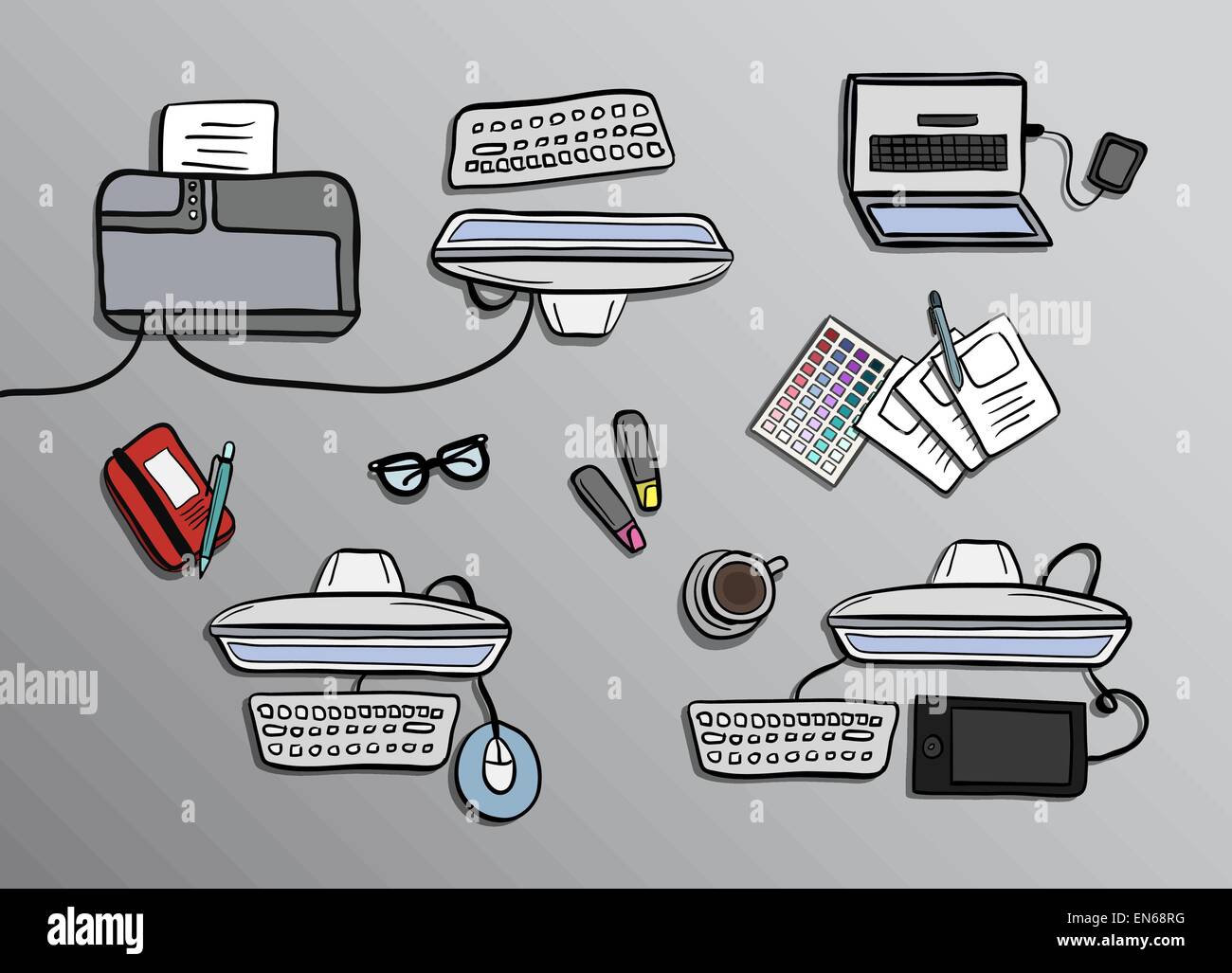 Des bureaux Banque d'images vectorielles - Alamy