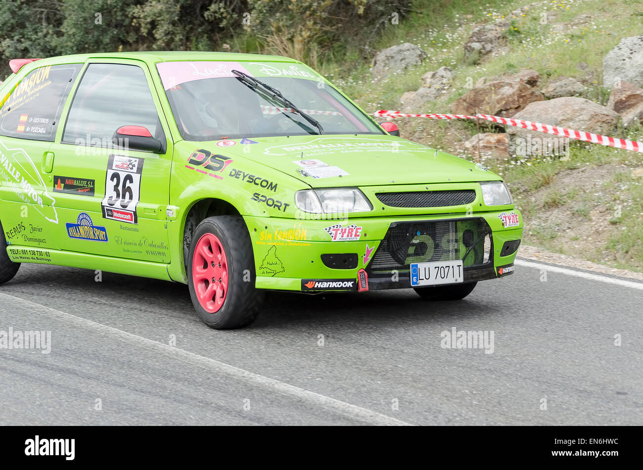 Rally Championship de Madrid. Francisco del Pozo est au volant de son ...