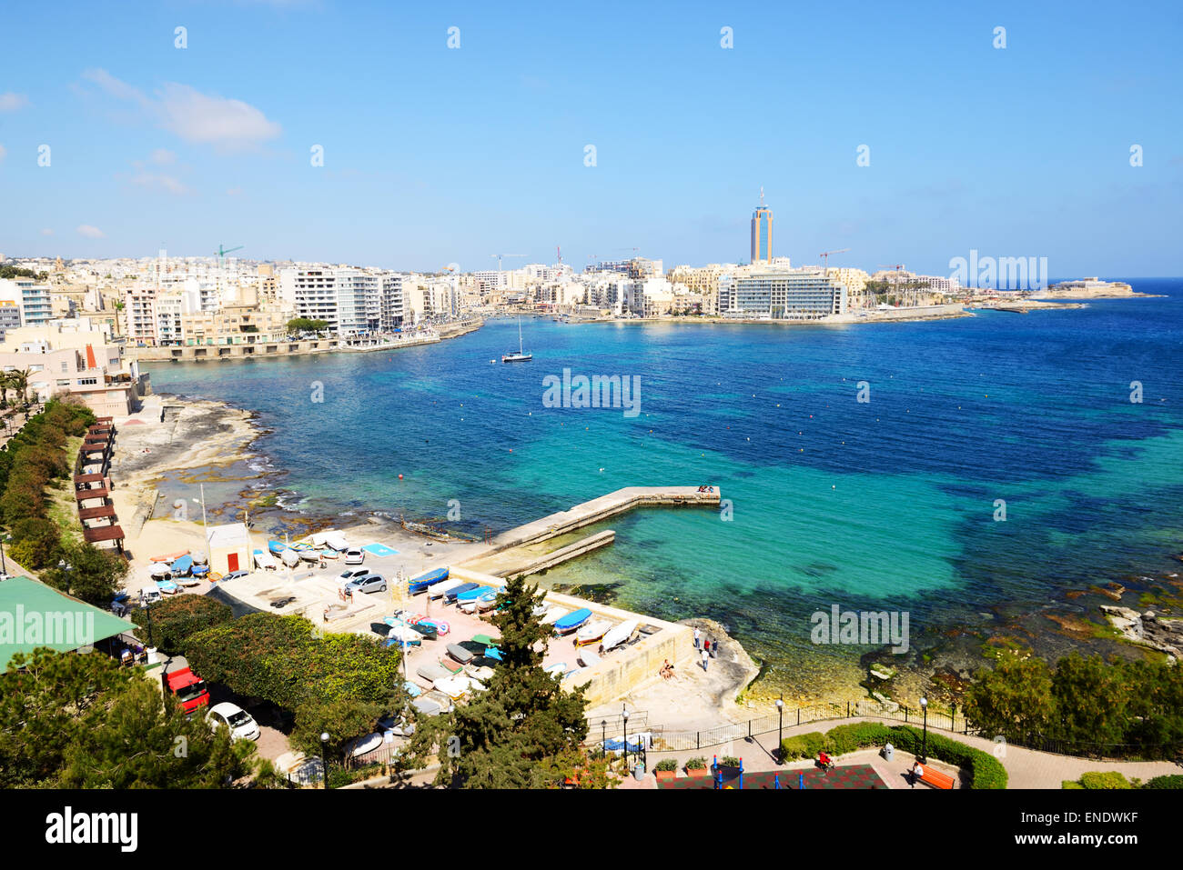 Station touristique tourisme malte plage Banque de photographies et d ...