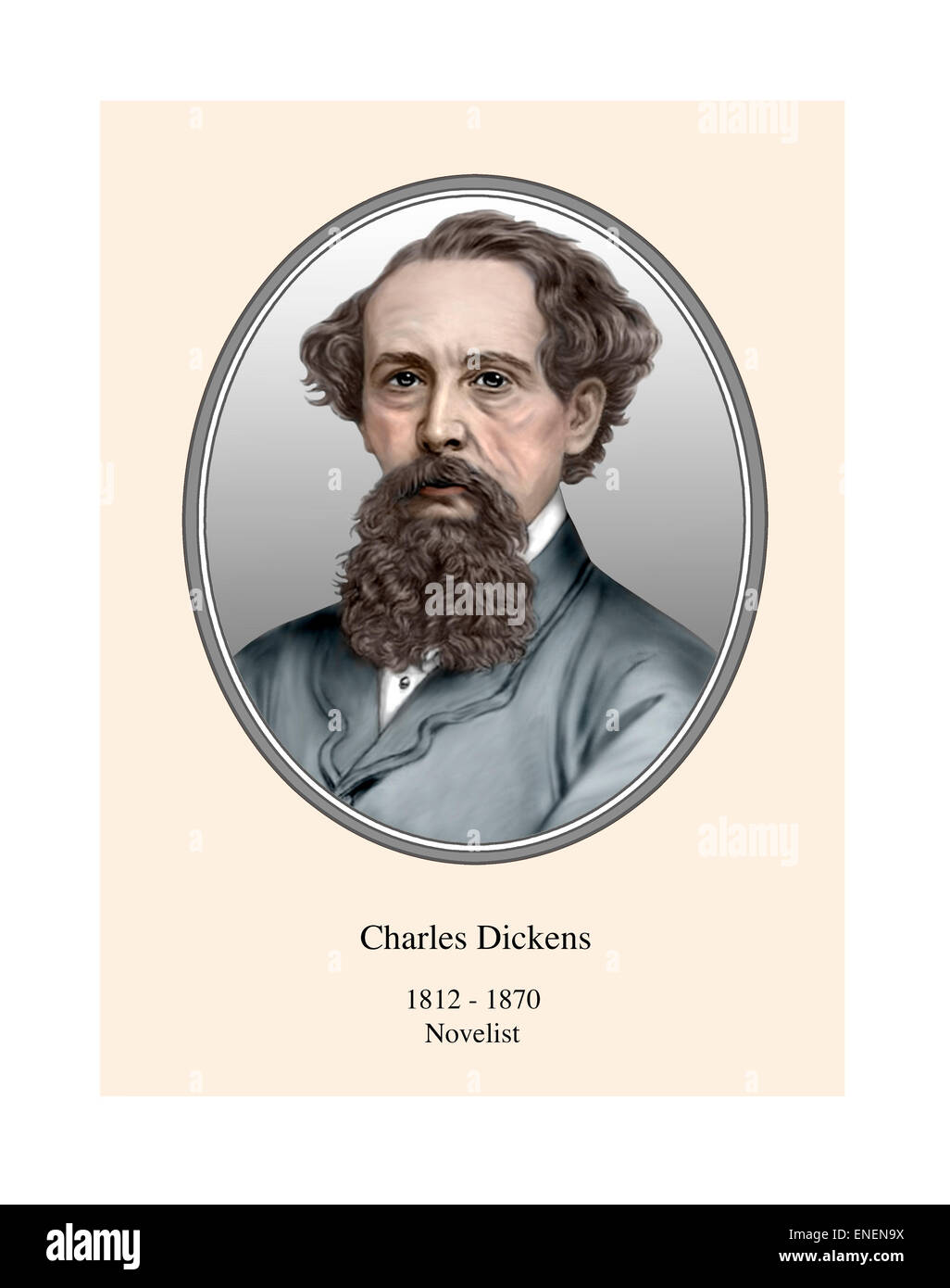 Dickens portrait Banque d'images détourées - Alamy