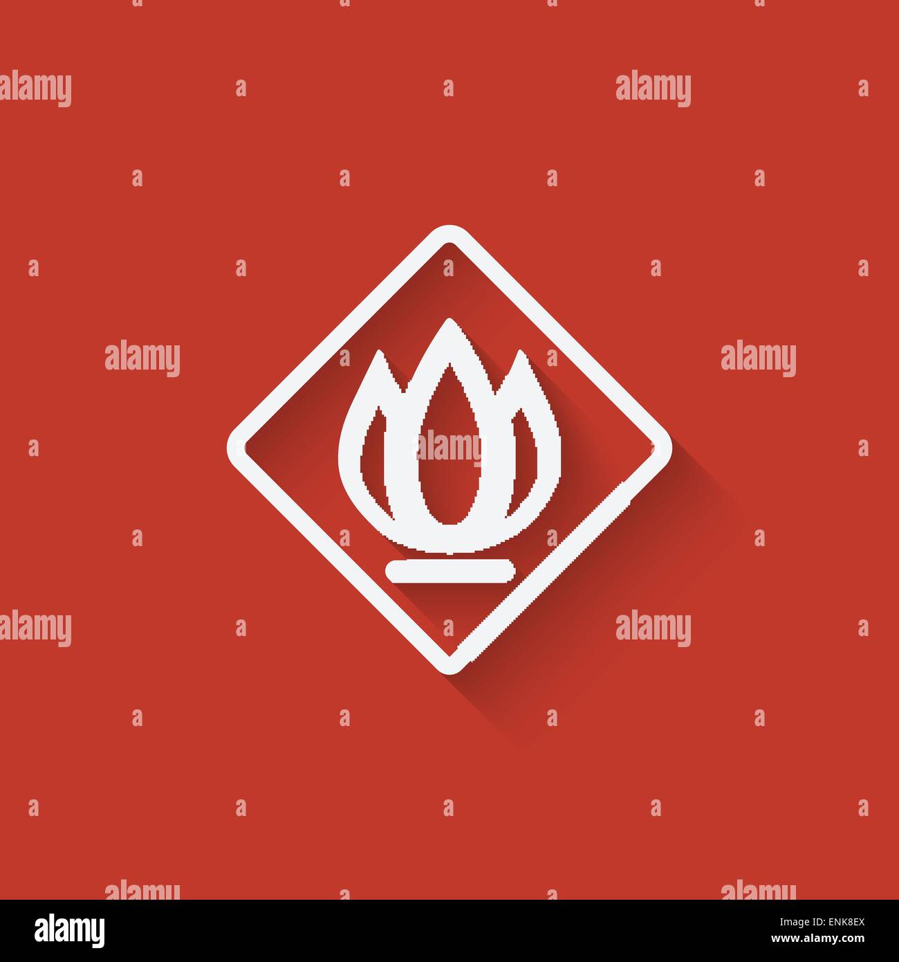 Panneau de danger rouge et blanc Banque d'images vectorielles - Alamy