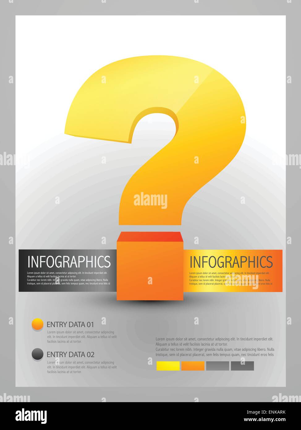 Infographie vectorielle de modèle de point d'interrogation Image ...