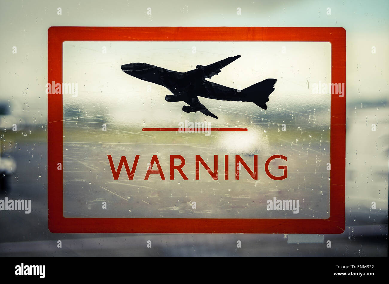 Airport warning sign Banque de photographies et d’images à haute ...