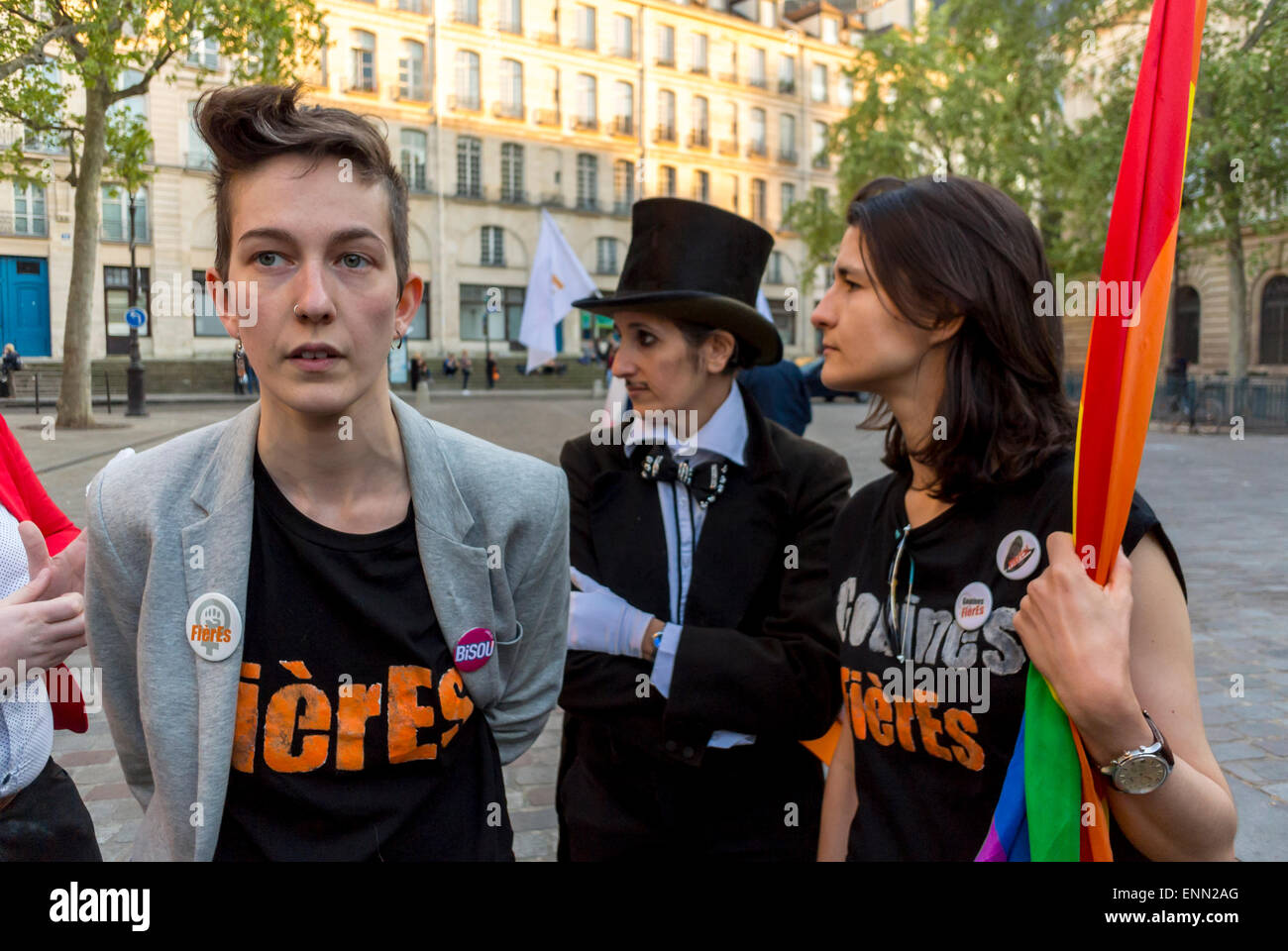 Paris, France., manifestation de rue, anniversaire de la loi sur le ...