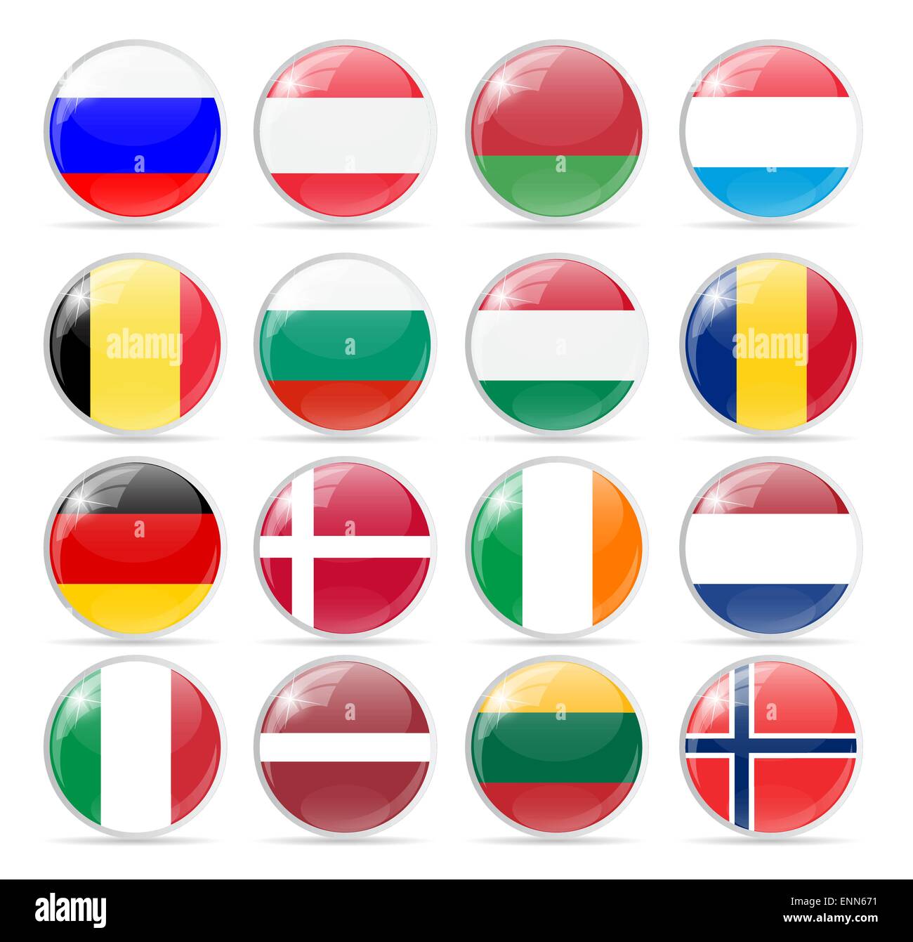 L'icône du drapeau rond Illustration vecteur EPS10 Image Vectorielle ...