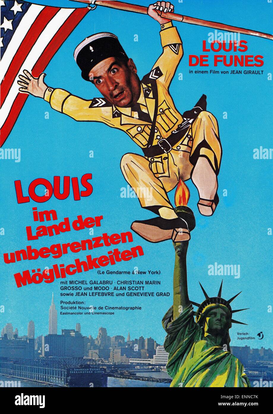 Le gendarme a New York, Frankreich, 1965 aka : Der Gendarm à New York ...