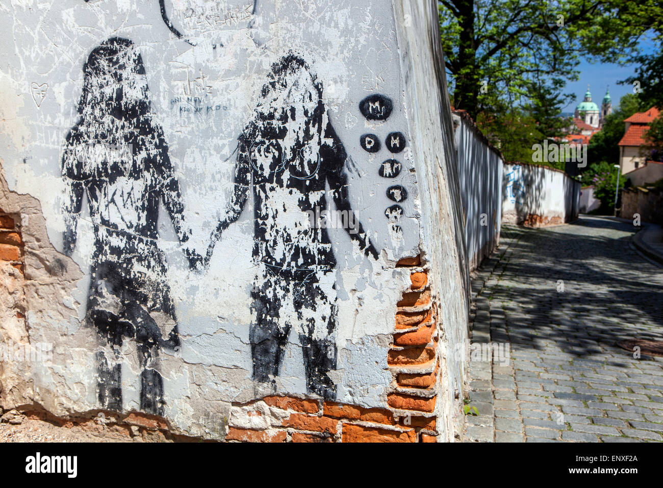 Prague street scene Banque de photographies et d’images à haute ...