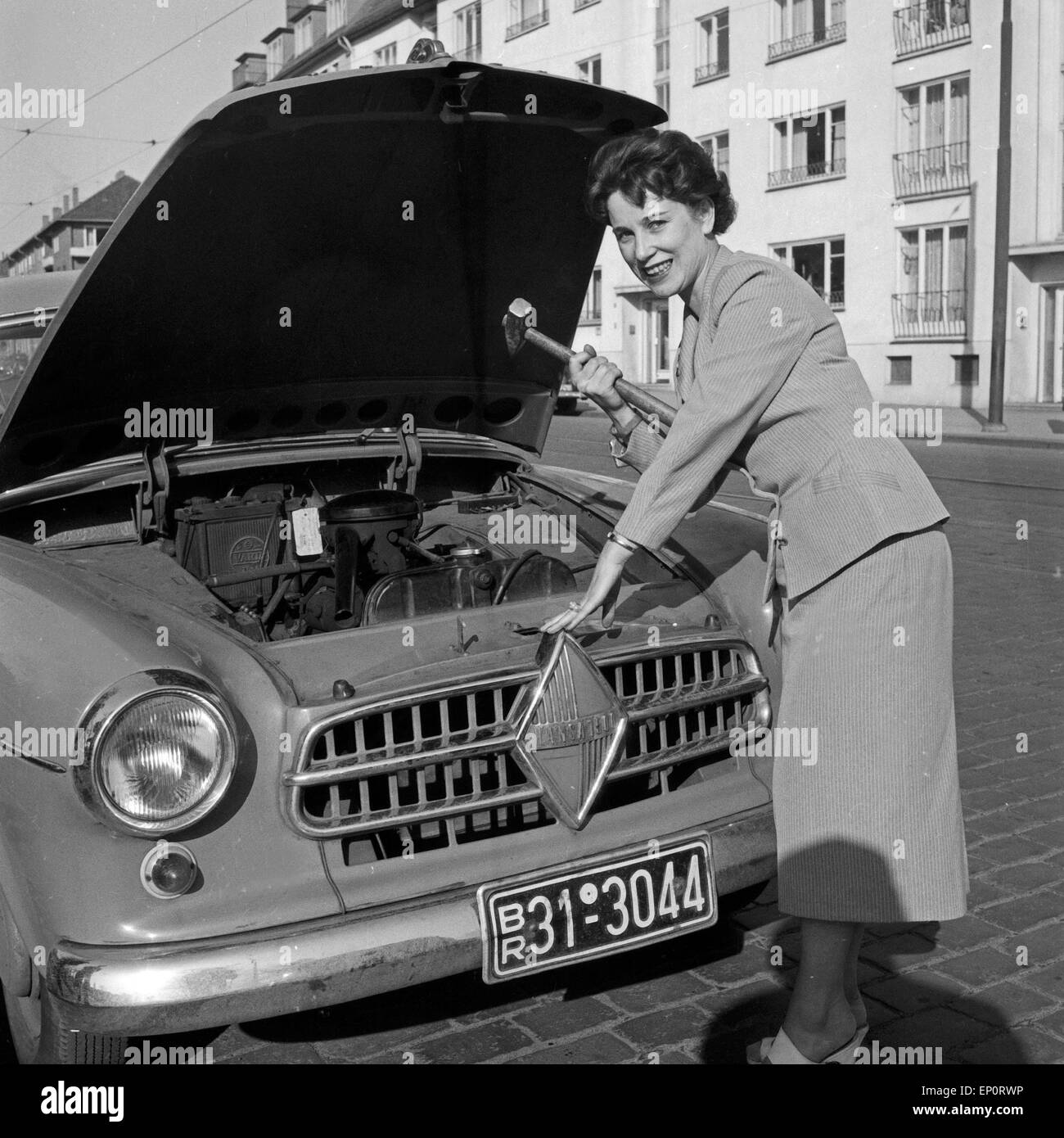 Deutsche Schlagersängerin Sylvia Dahl, Hambourg 1956. Schlager allemand ...