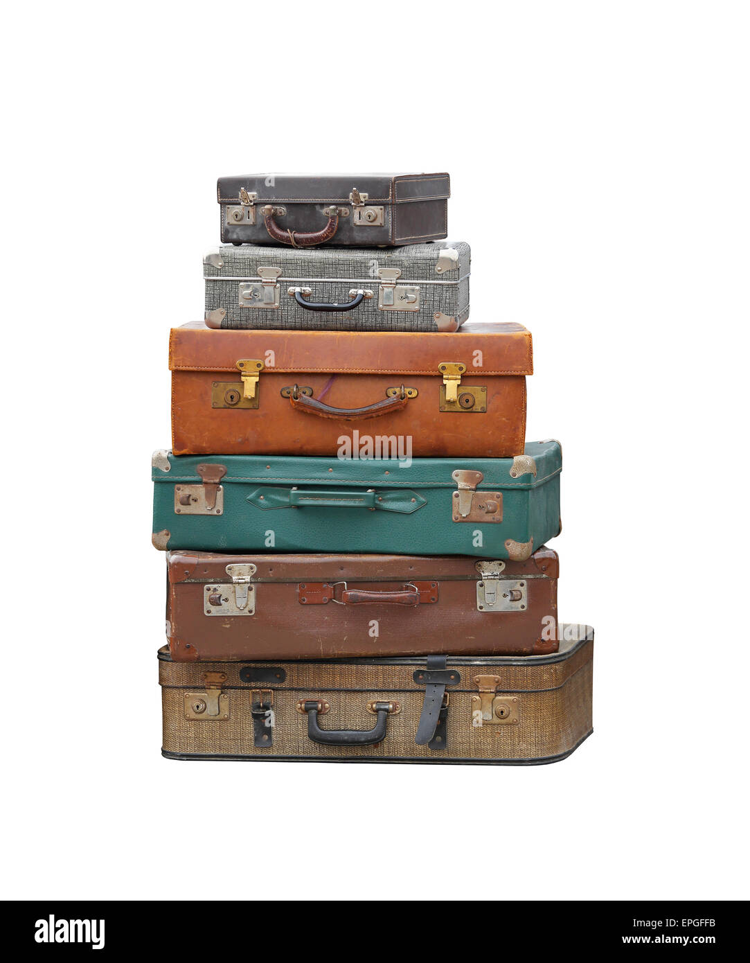 Stack of vintage suitcases Banque de photographies et d’images à haute ...