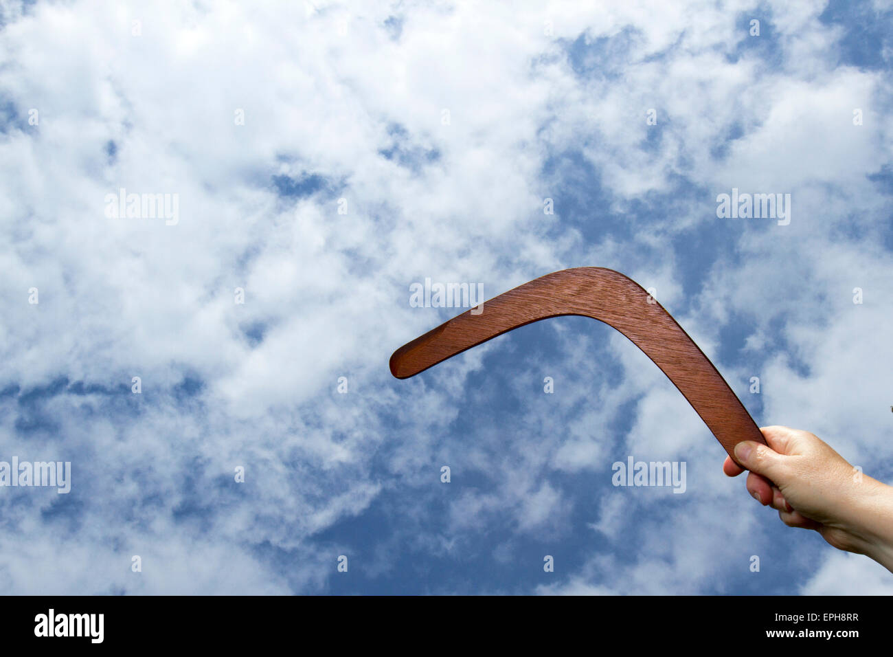 Australian aborigine with a boomerang Banque de photographies et d ...