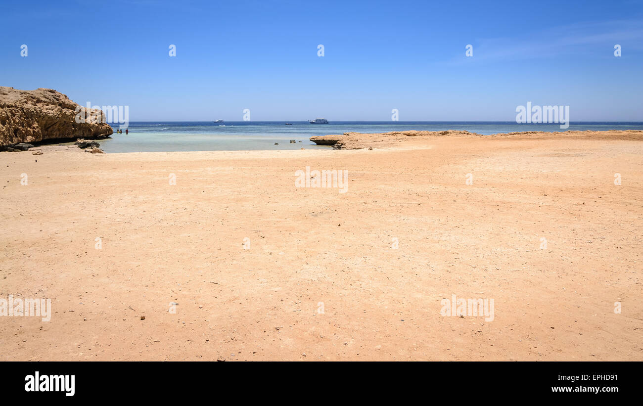 Dans l'image l'une des nombreuses plages du parc national Ras Mohammed ...