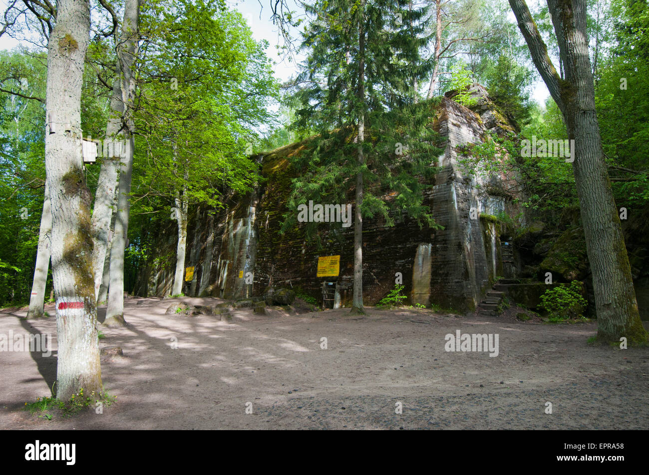 Personnel d'Adolf Hitler bunker dans Wolfsschanze, Hitler's Wolf's Lair ...