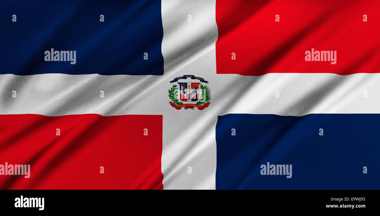 Drapeau symbole dominicain Banque de photographies et d’images à haute résolution - Alamy