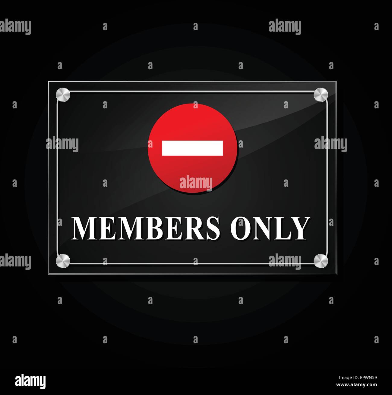 Private club members only sign Banque de photographies et d’images à ...