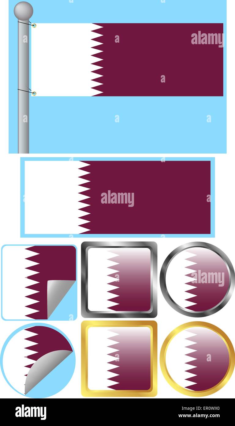 Drapeau qatar Banque d'images vectorielles - Alamy