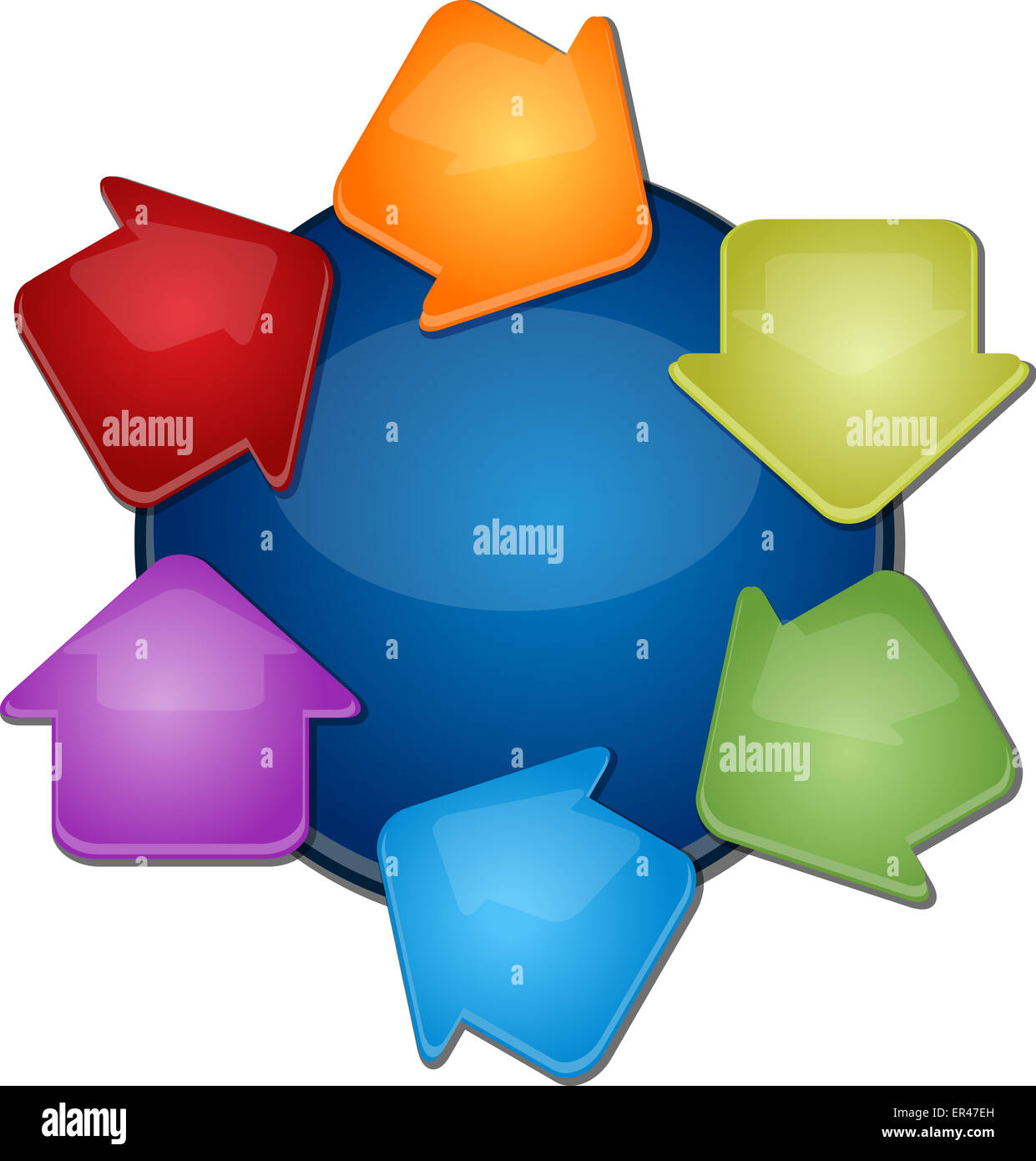 La stratégie d'entreprise schéma vierge concept illustration de six ...