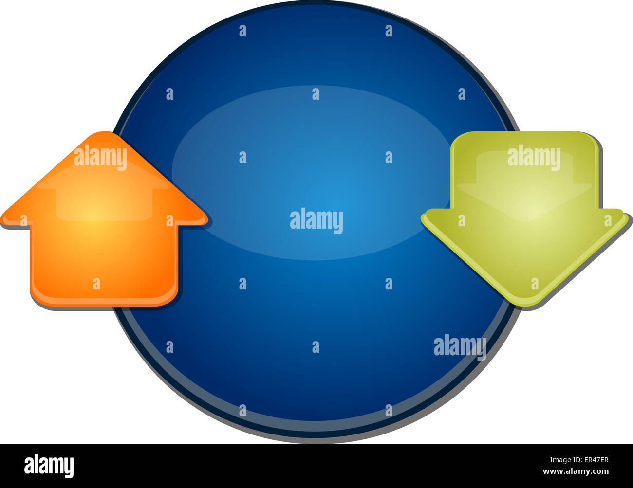 La stratégie d'entreprise schéma vierge concept illustration de deux ...