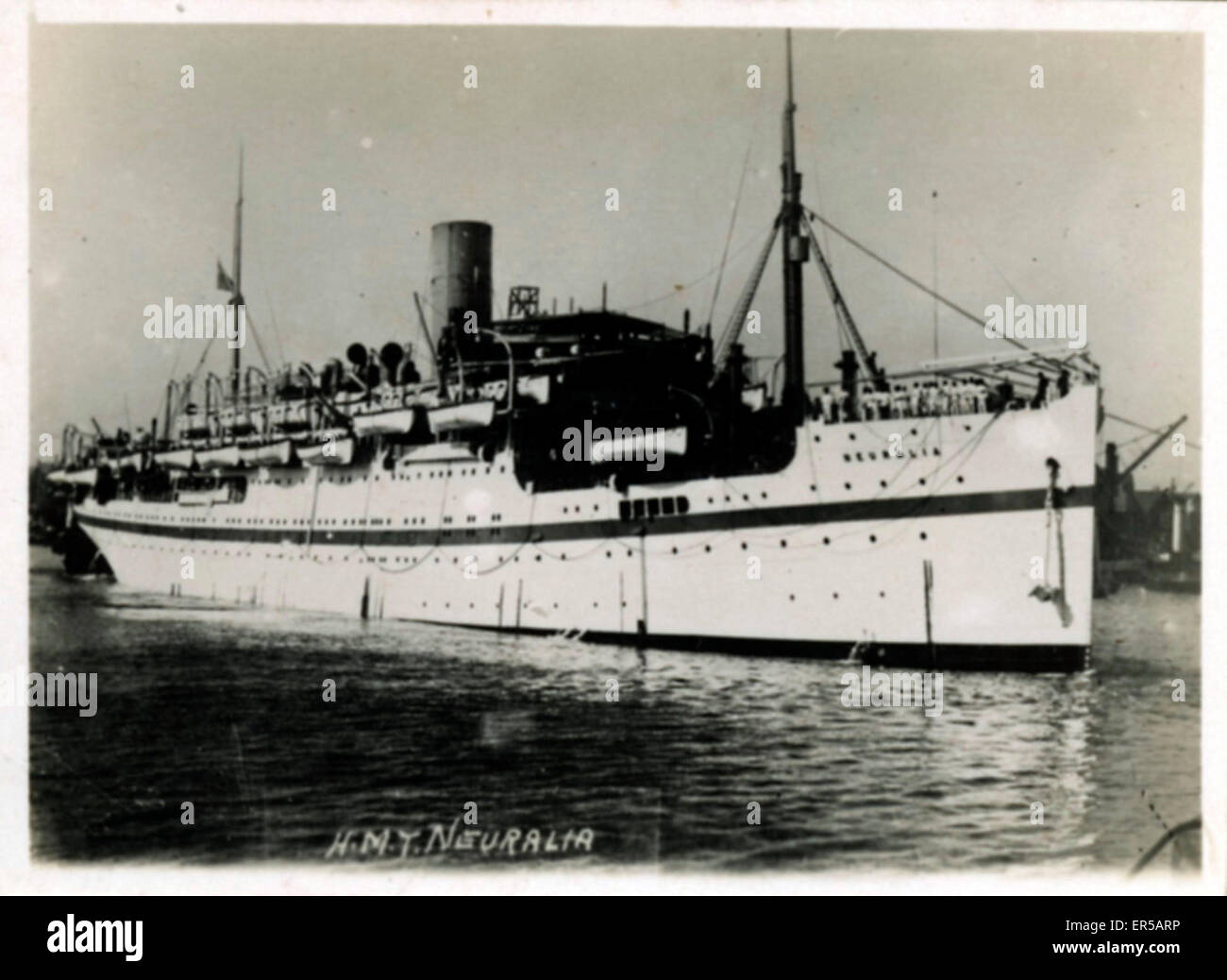 HMT (transport militaire engagé) navire Neuralia Photo Stock - Alamy