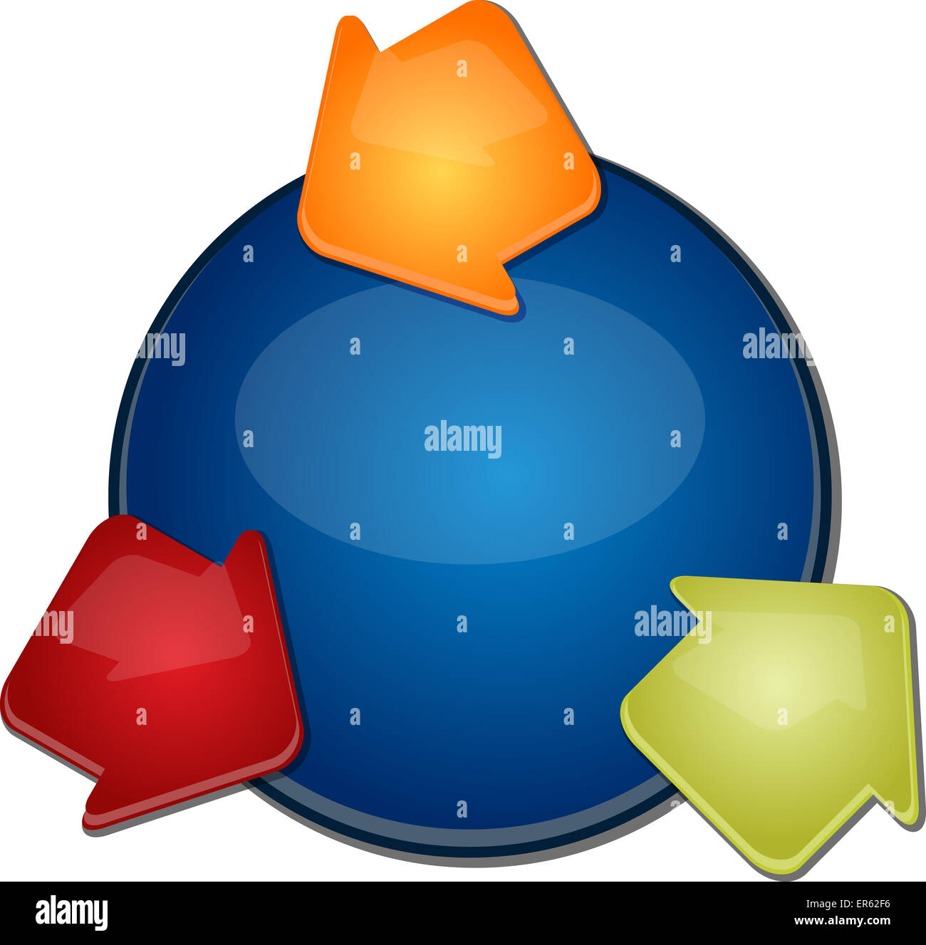 La stratégie d'entreprise schéma vierge concept illustration de trois ...